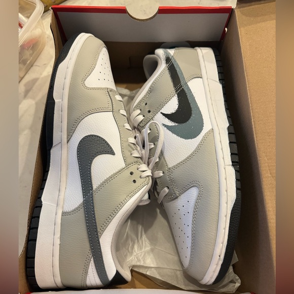 Nike | Shoes | Nike Dunk Low Spray Paint Swoosh | Poshmark